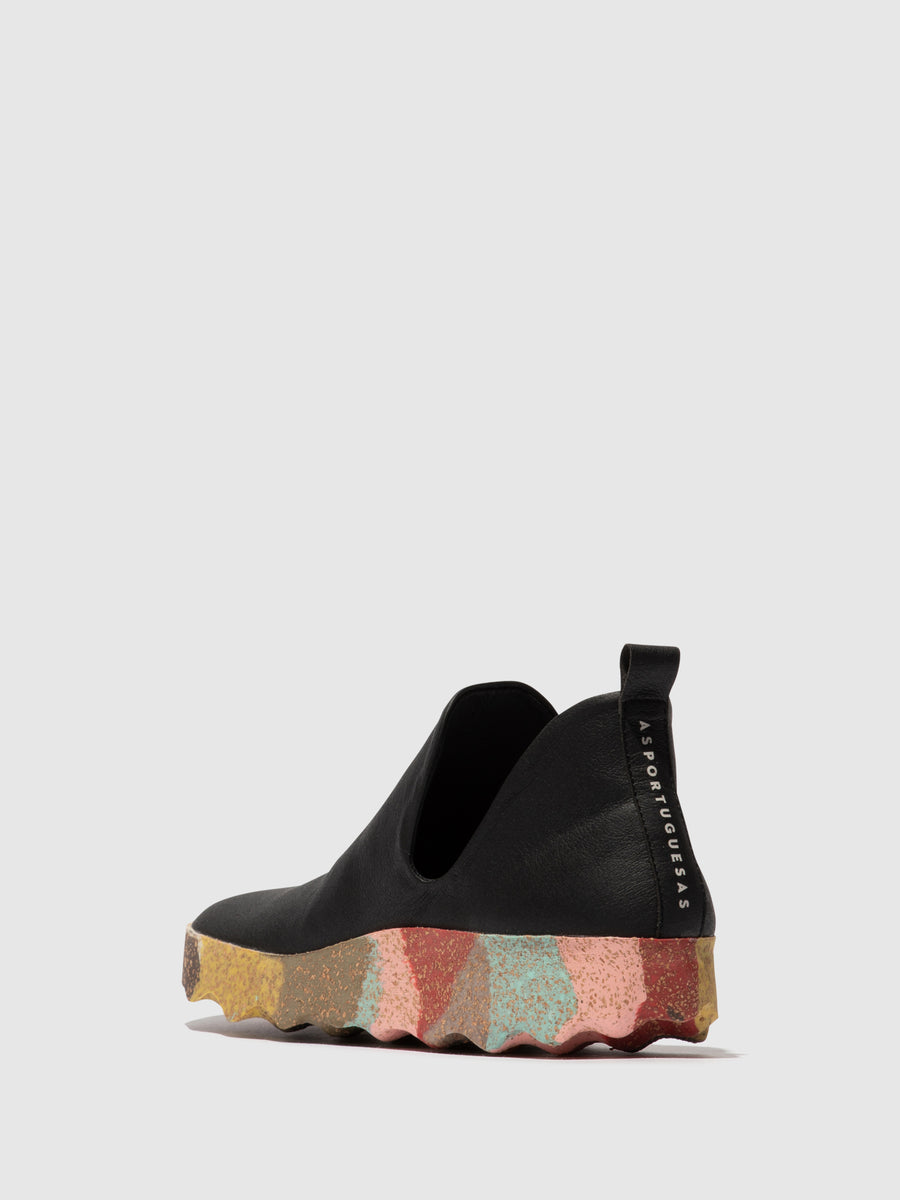 Slip-on Trainers CITY Black & multicolor sole – ASPORTUGUESAS